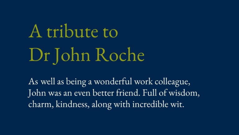 Tribute to Dr John Roche - PUNCH Consulting Engineers